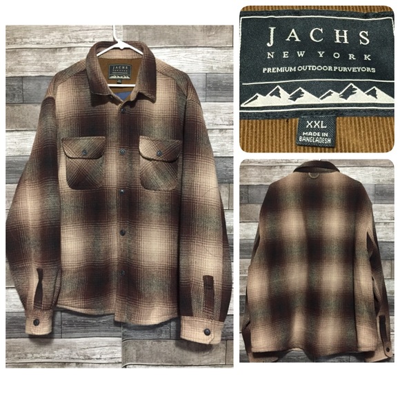 Jachs | Jackets & Coats | Jachs New York Plaid Shirt Jacket Mens Xxl ...